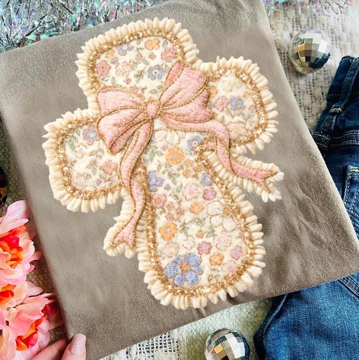 Retro Coquette Jesus Cross Floral Quilt Patchwork Png, Easter Png ...