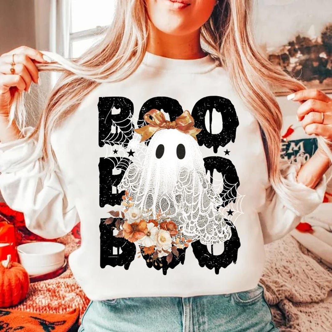 Halloween Lace Ghost Boo Png, Spooky Coquette Png, Girly Ghost Boo ...