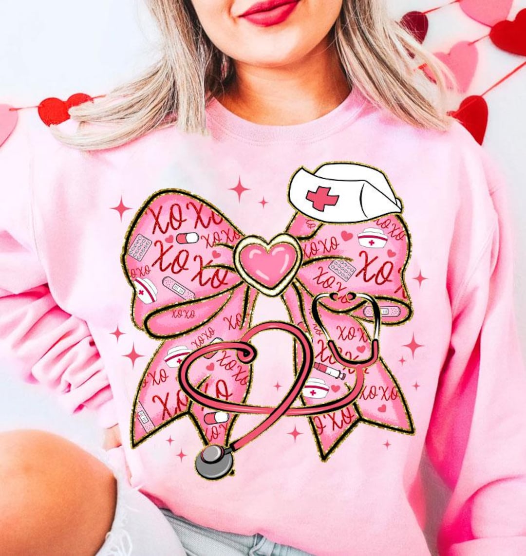Pink Valentine Nurse Png, Valentine Nurse Coquette Png, Cupids Favorite ...