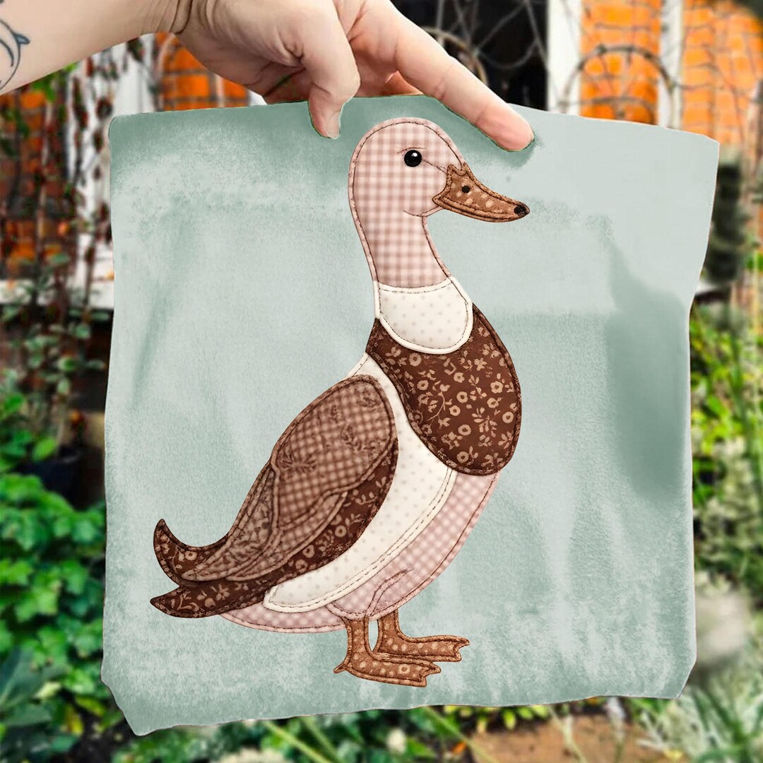 Quilted Patchwork Vintage Goose Png Design, Grandma Core Digital ...
