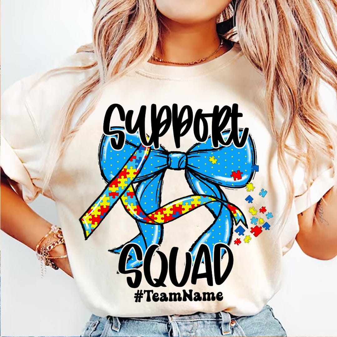 Autism Support Squad Png in April We Wear Blue Png, Autism Awareness ...