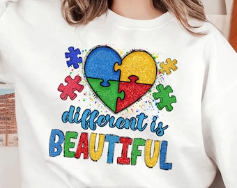 Different is Beautiful Autism Png Sublimation Design Download, Autism ...