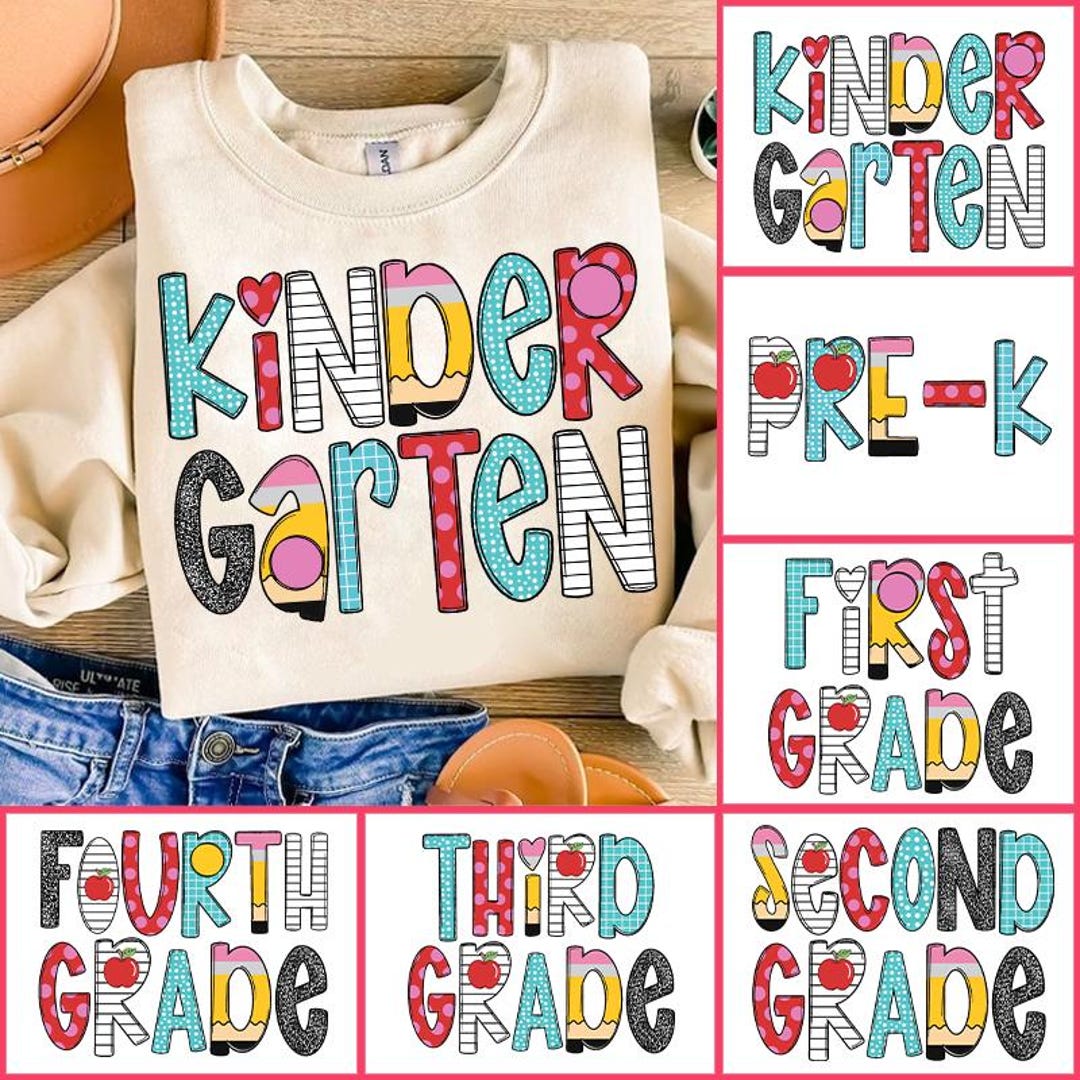 Retro Back to School Bundle, Kindergarten, First Day of School, School ...