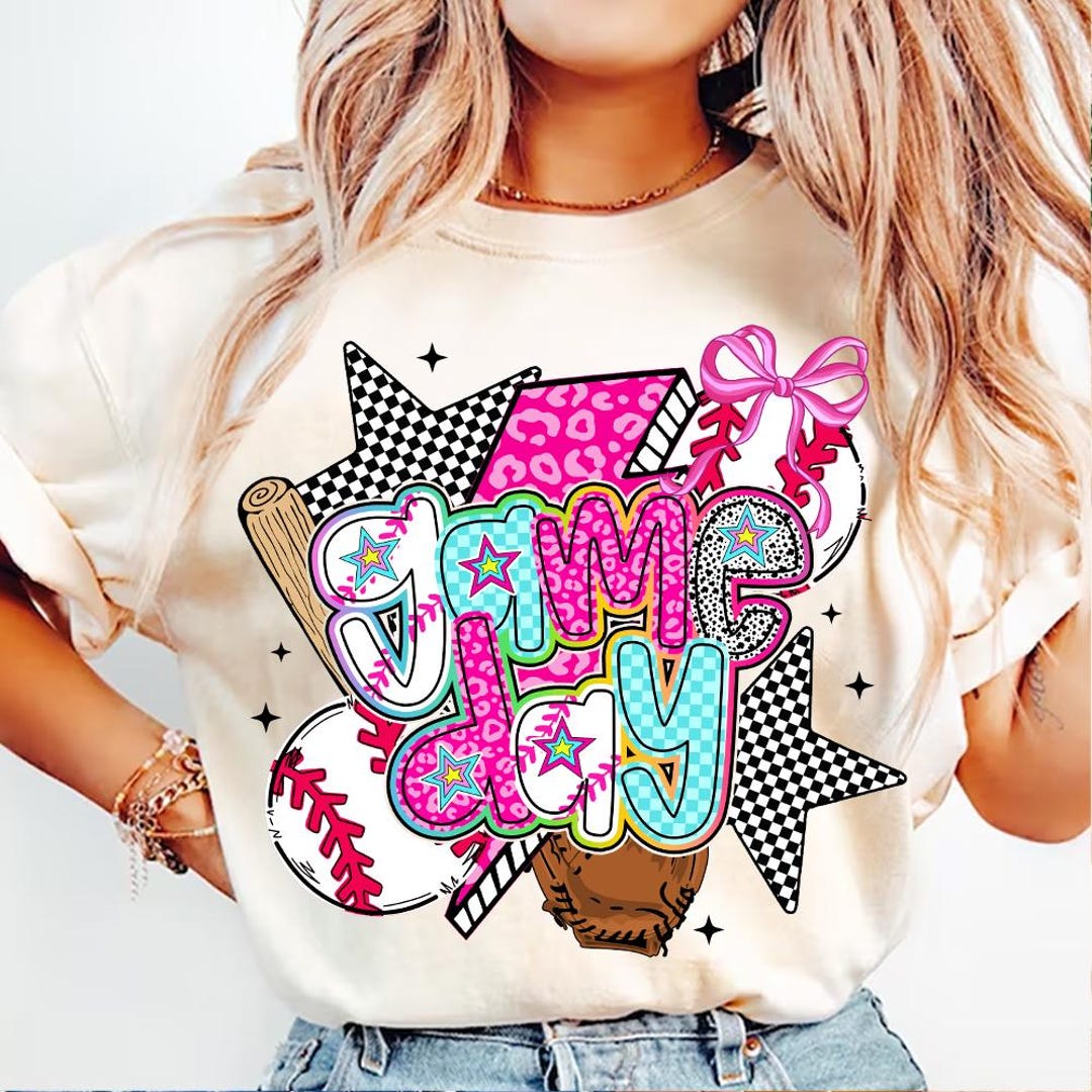 Preppy Baseball Game Day PNG, Ballpark Mama Png, Game Day Png, Coquette ...