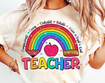 Teacher Rainbow Pencil Png, Teach Love Inspire Png, Teacher ...
