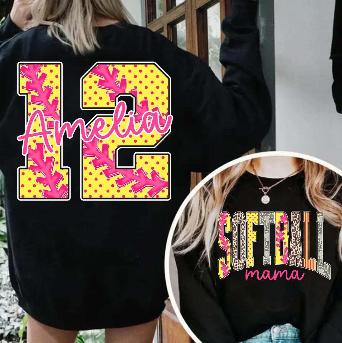 Retro Softball Mama Png, Softball Stripes Leopard Pink Png, Camo ...