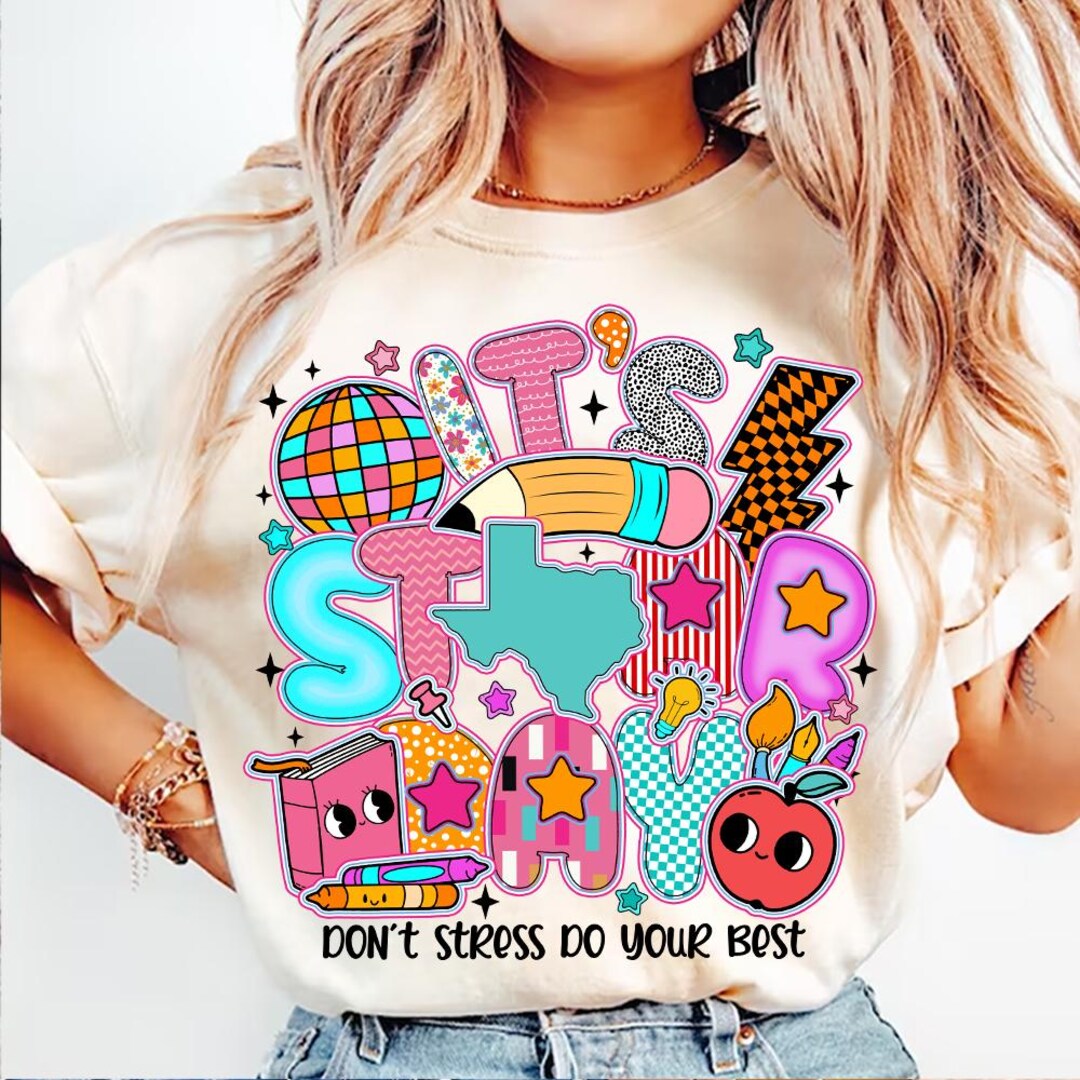 It's Staar Day Don't Stress Do Your Best Png, Preppy Test Day Png ...