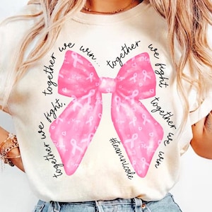 In October We Wear Pink Png, Cancer Coquette Bow Png, Breast Cancer ...