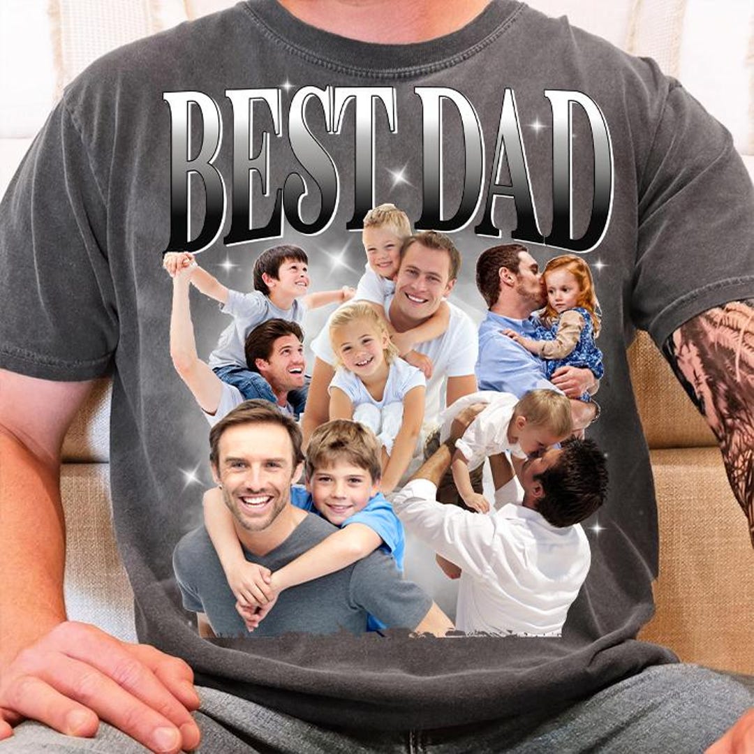 Best Dad Canva Png, Father's Day Bootleg Rap Tee Png, Dad Bootleg Shirt ...