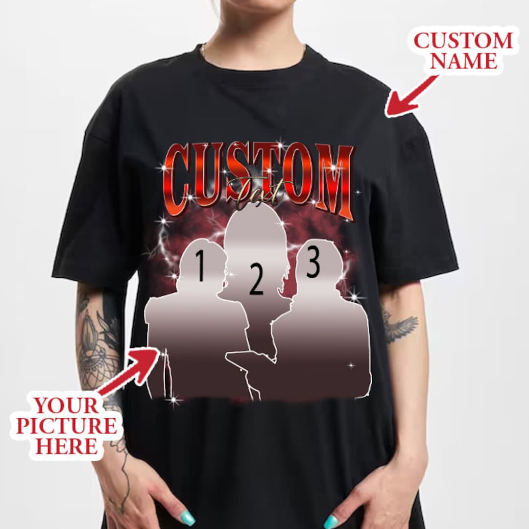 90s Vintage Bootleg, Custom Bootleg Rap Tee, Shirt With Gf Face, Custom ...