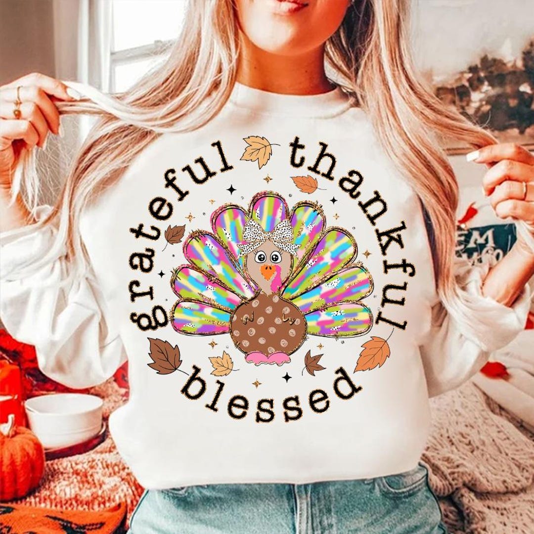 Colorful Coquette Turkey Png, Glitter Turkey Thanksgiving Png, Thankful ...