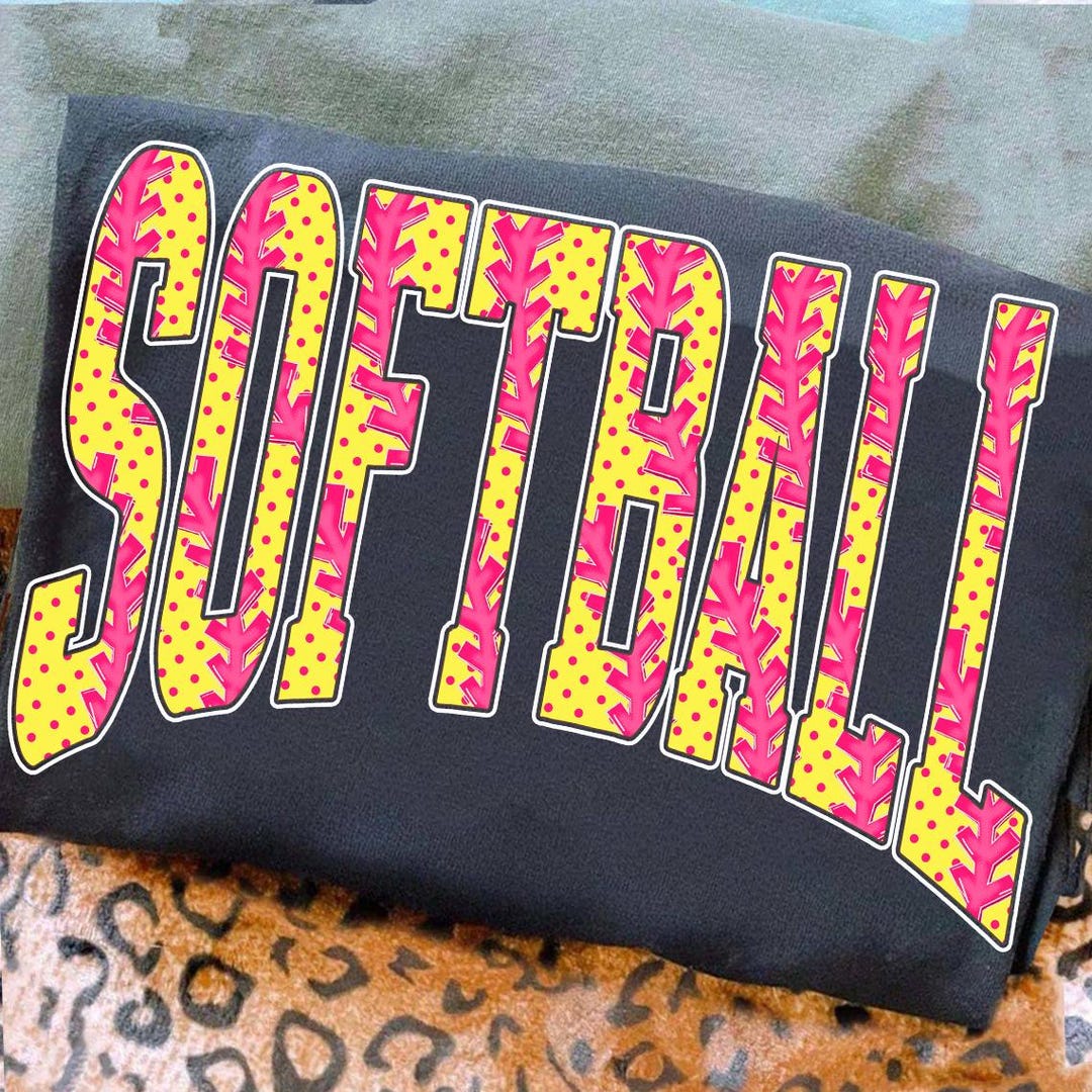 Retro Softball Game Day Png, Softball Stripes Leopard Pink Png, Dainty ...