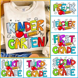 Back to School PNG Bundle, Teacher Pencil Png, First Day of School Png ...