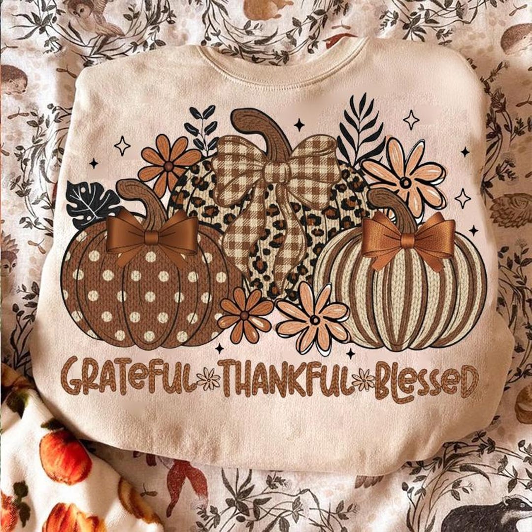 Preppy Thankful Grateful Blessed Latch Hook Yarn Crochet PNG, Leopard ...