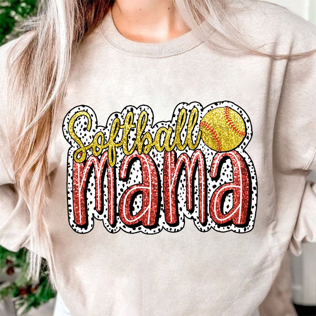 Softball Mama Png, Dalmatian Softball PNG, Sublimation Design, Glitter ...