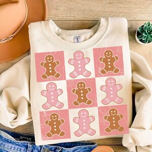 Retro Checkered Gingerbread Man PNG, Trendy Distressed Christmas PNG ...