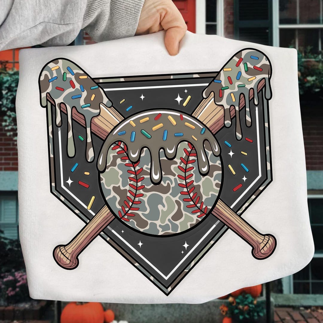 Camo Baseball PNG, Dripping Baseball Clipart, Camouflage Sports Design ...