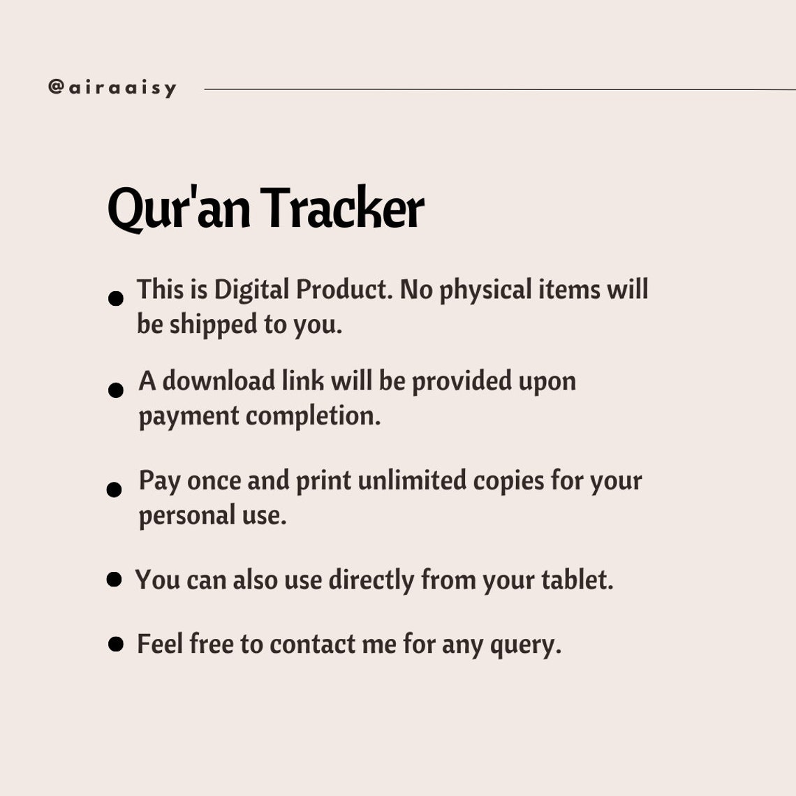 Printable Quran Tracker Quran Journal PDF A4 and A5 Printable and ...