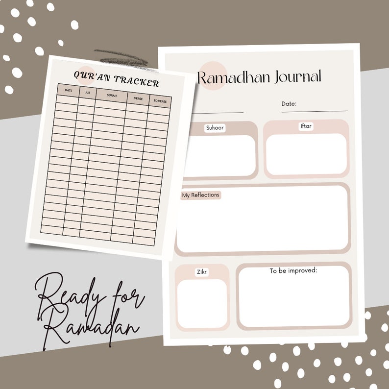 Editable & Printable Ramadan Diary Ramadhan Journal Minimalist Pastel ...