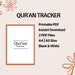 Printable Quran Tracker Quran Journal PDF A4 and A5 Printable and ...
