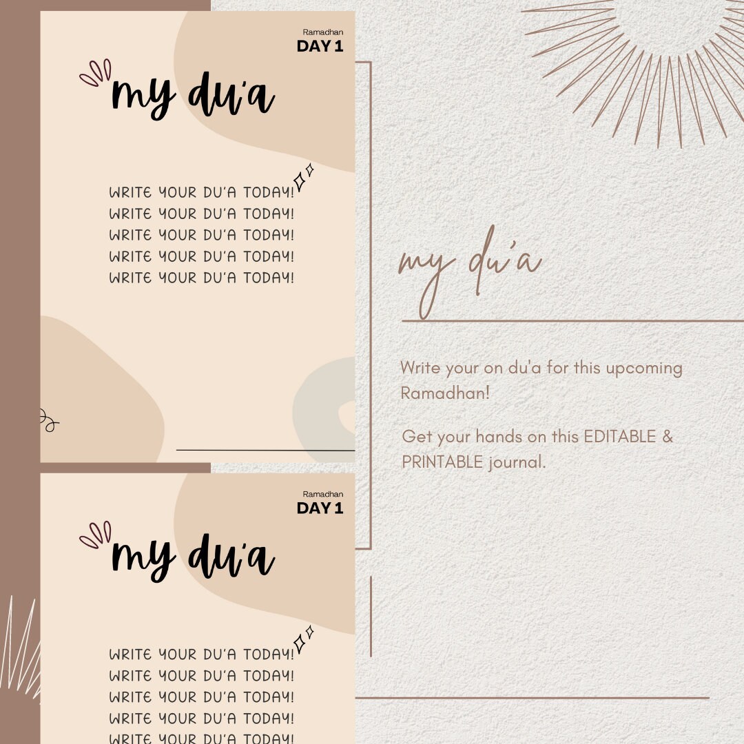 Editable & Printable Ramadan Diary Ramadhan Journal Minimalist Pastel ...