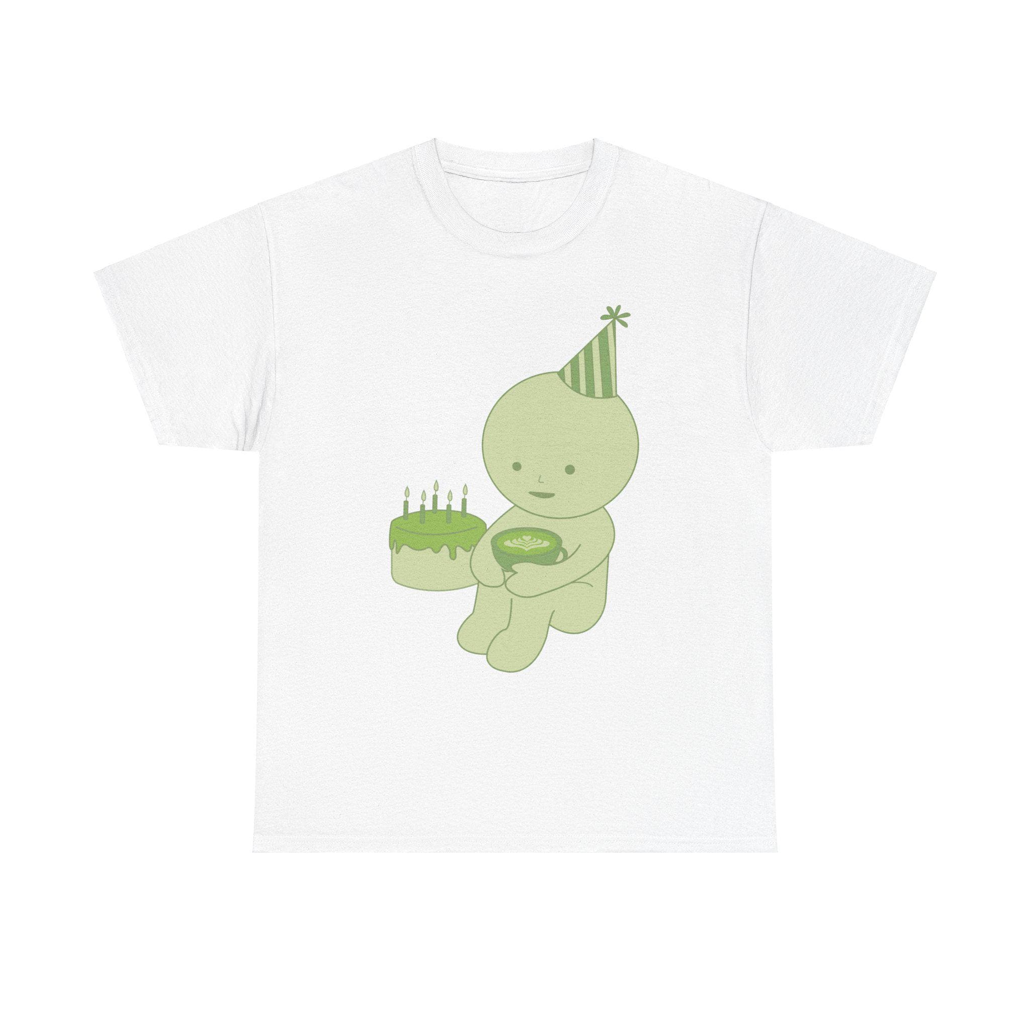Smiski Birthday Hat Matcha Tee, Cute Unisex Graphic Tshirt for ...