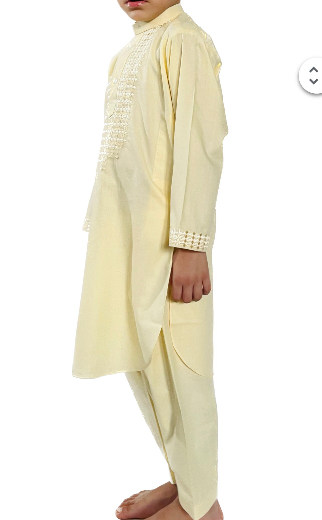 New Dark Creamy Color Embraided Kid Muslim Clothes | Muslim Boy Clothes ...