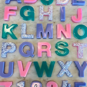 Custom Alphabet Magnets, Fridge Magnets, Resin Magnets, Toddler ...