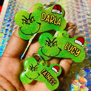 Grinch Pet Tag - Etsy