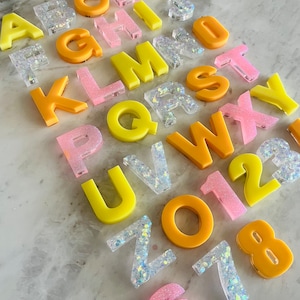 Custom Alphabet Magnets, Fridge Magnets, Resin Magnets, Toddler ...