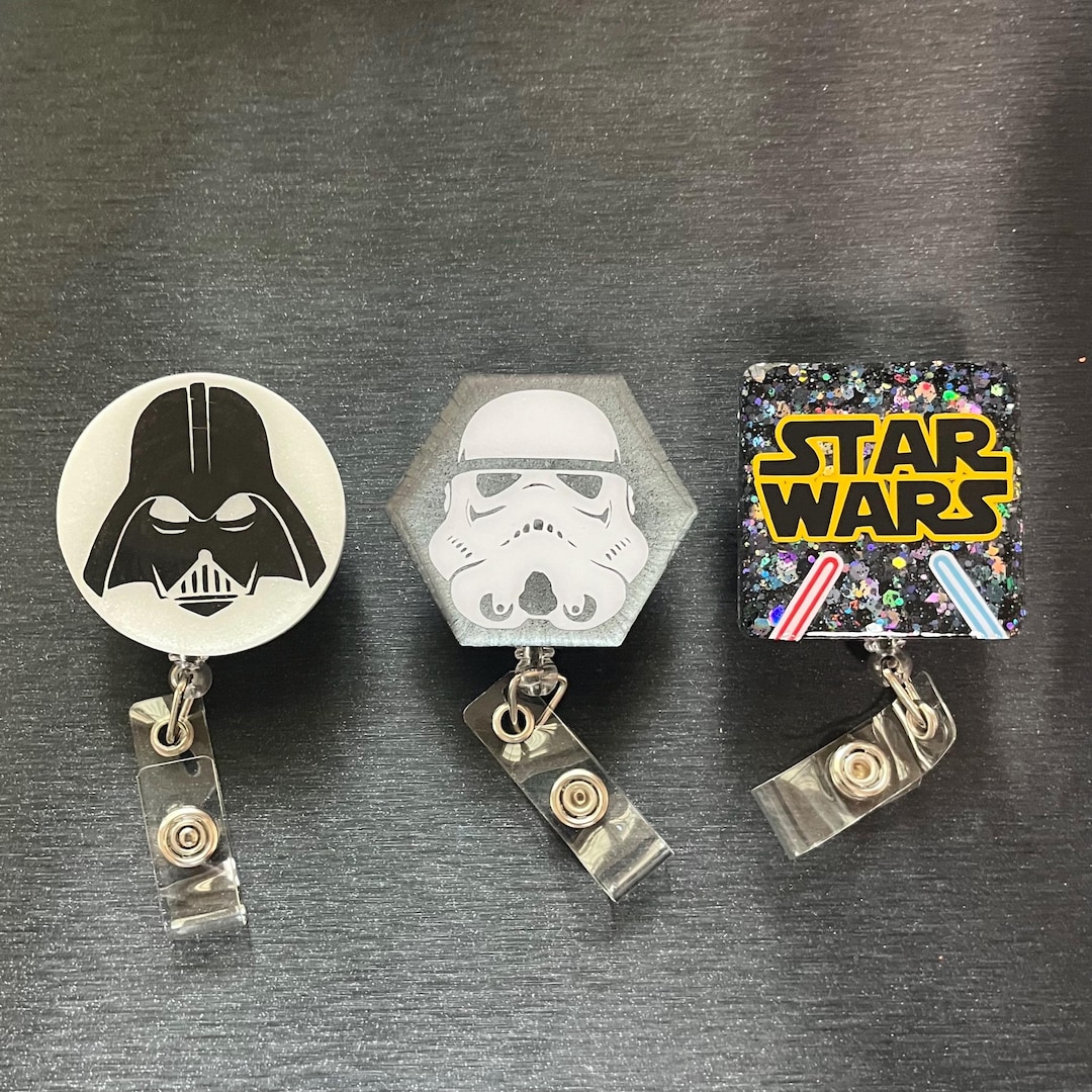 Star Wars Badge Reel: Handmade Epoxy Resin Retractable Badge - Etsy