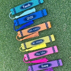 Crayon Themed Bookmark, Teachers Gift, Admin Gift, Back to School Gift ...