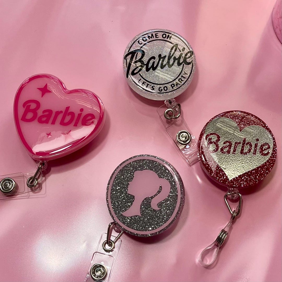Barbie Badge Reel, Work Badge Reel, Nurse Badge Reel, Badge Reel ...