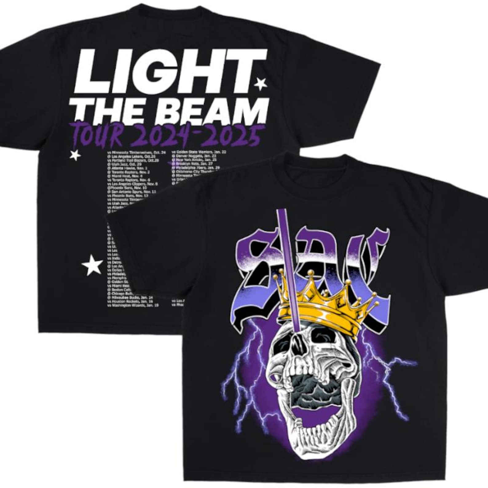 Light the Beam "sac Skull King" T-shirt - Etsy