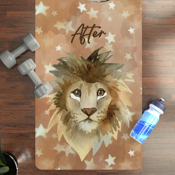 Lion Yoga Mat - Etsy