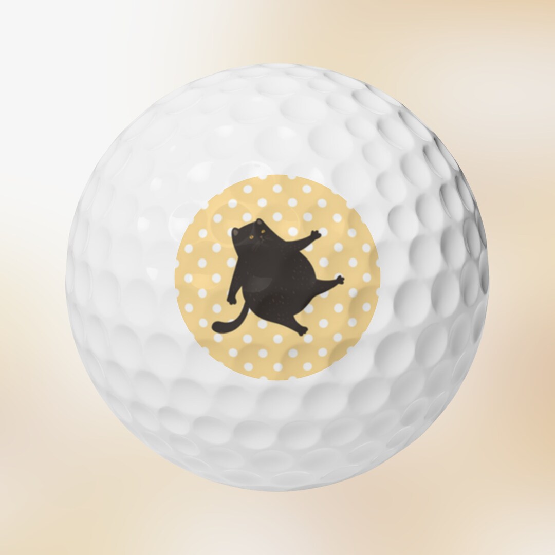 Fat Cat Golf Balls, 6pcs, Golf Humor, Cat Mom, Cat Dad, Unique Gift ...