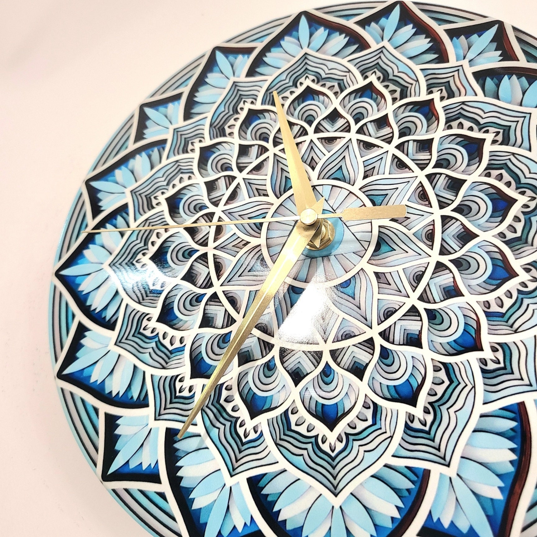 Modern Wall Clock Boho Mandala Wall Art Ceramics Clocks for Wall Unique ...