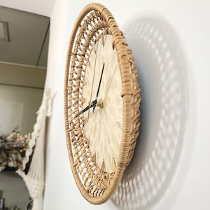 Boho Art Wall Clock Unique, Rustic Cottagecore Clocks for Wall ...