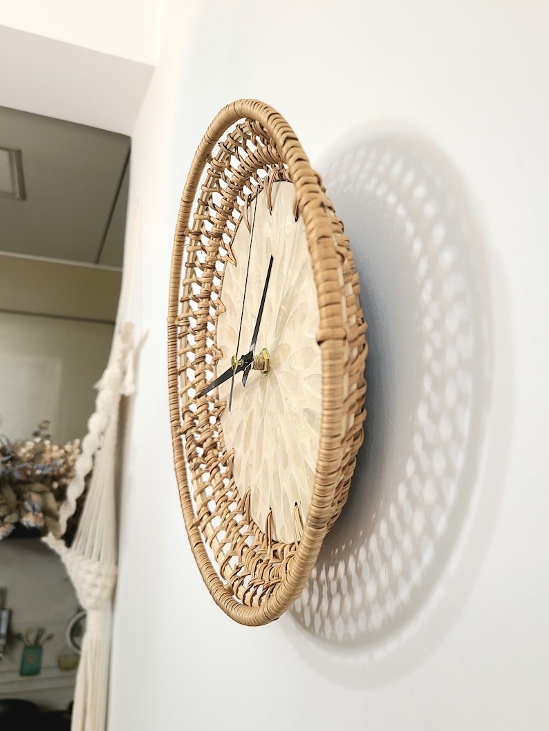 Boho Art Wall Clock Unique, Rustic Cottagecore Clocks for Wall ...