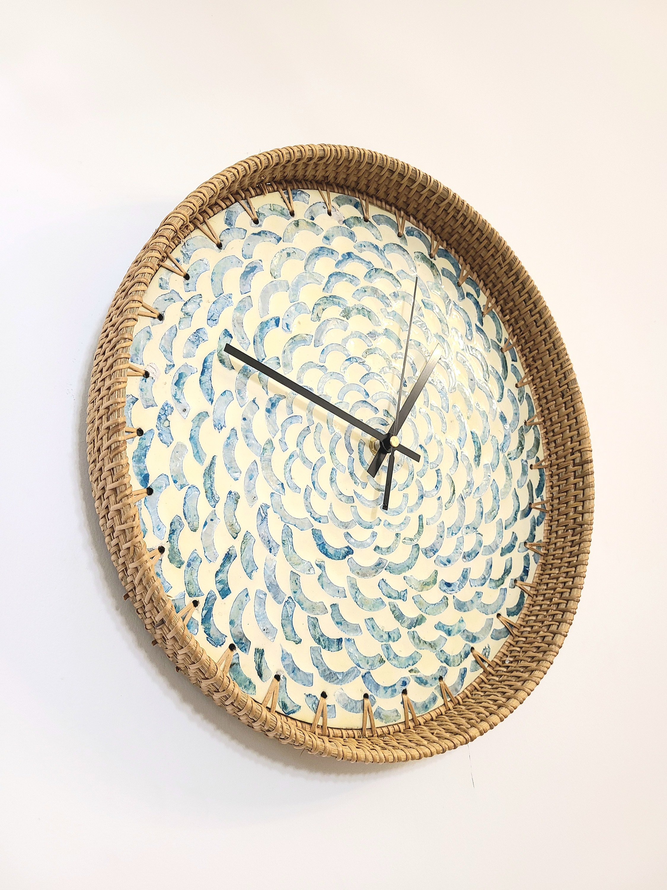 14inch Rattan Wall Clock Unique Cottagecore Clocks for Wall - Etsy