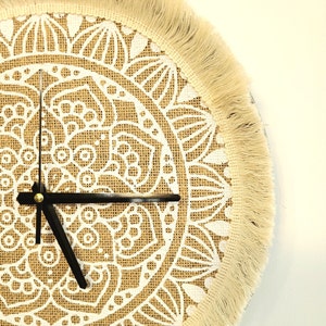 Boho Wall Clock Unique - Macrame Modern Clocks for Wall - Rustic ...