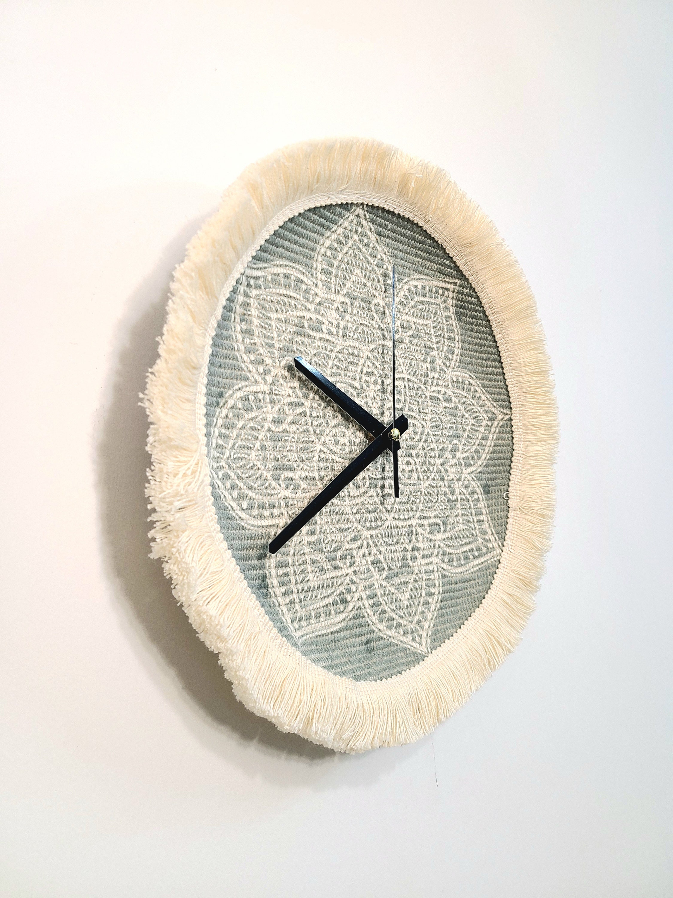 Boho Wall Clock Unique Macrame Modern Home Decor Rustic - Etsy
