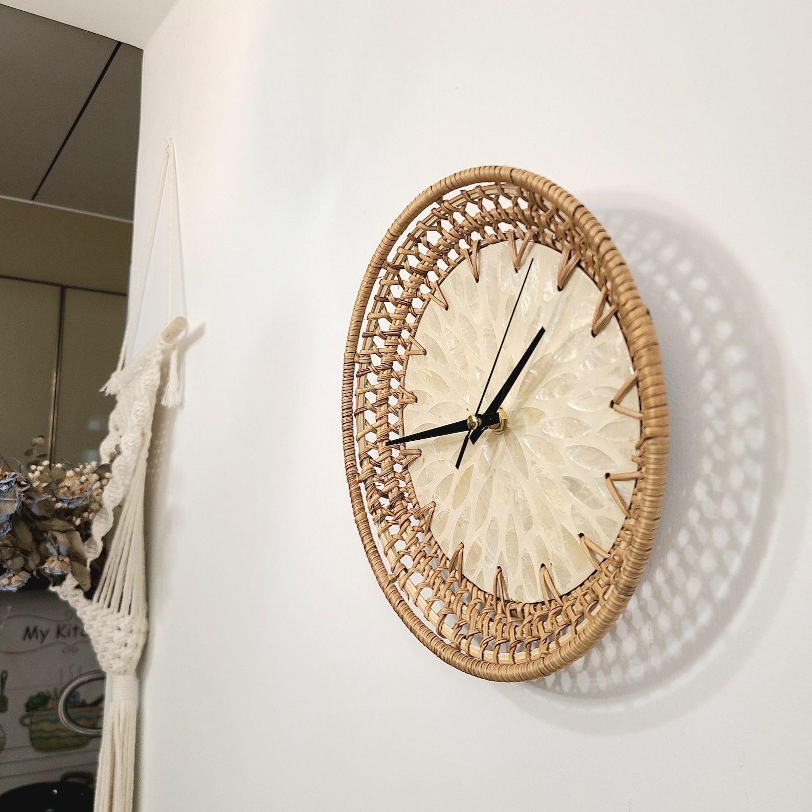 Boho Art Wall Clock Unique, Rustic Cottagecore Clocks for Wall ...