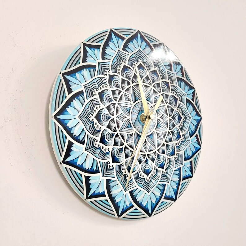 Modern Wall Clock - Boho Mandala Wall Art - Ceramics Clocks for Wall ...