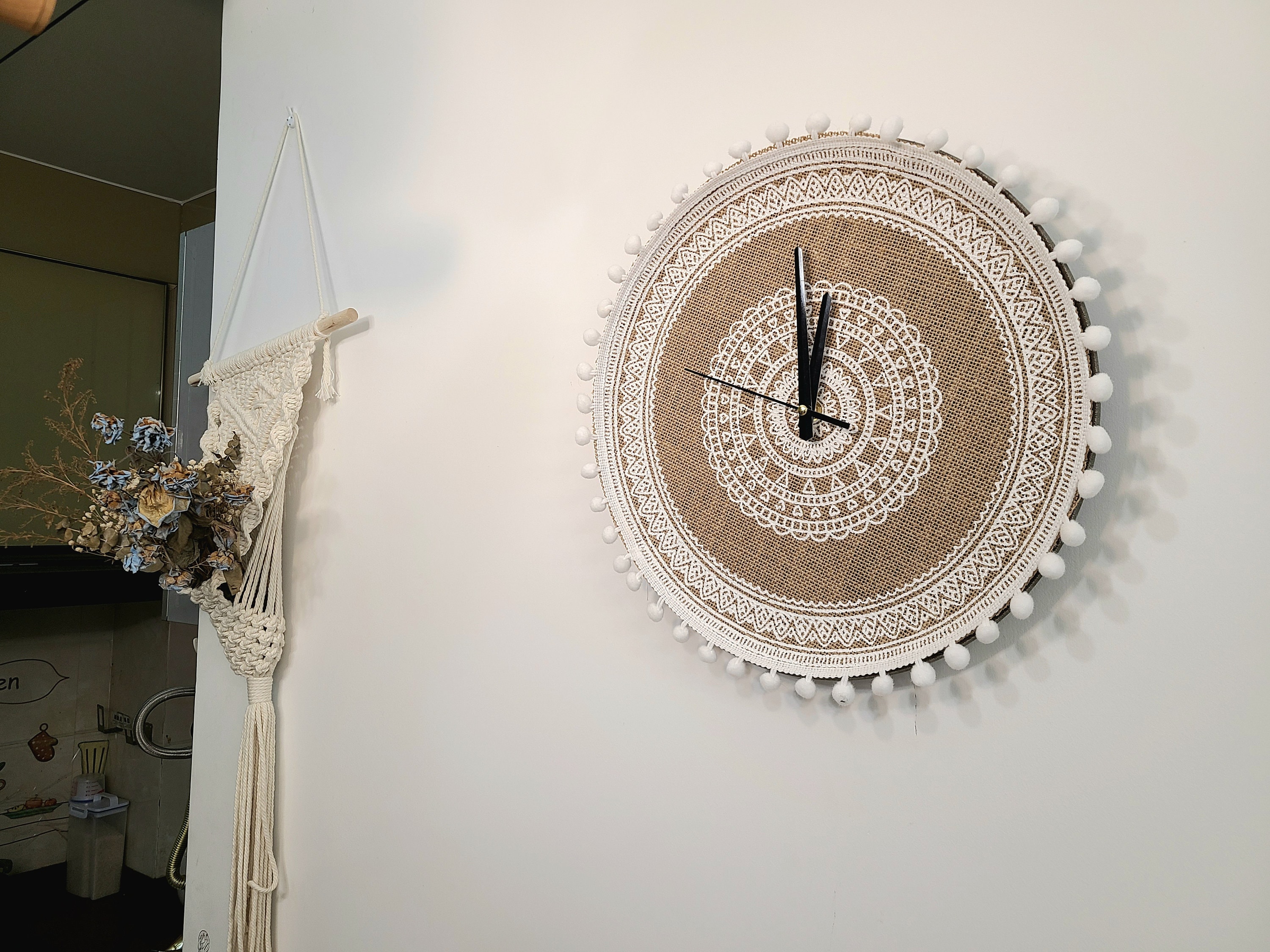 Boho Art Large Wall Clock Unique Rustic Cottagecore Clocks - Etsy