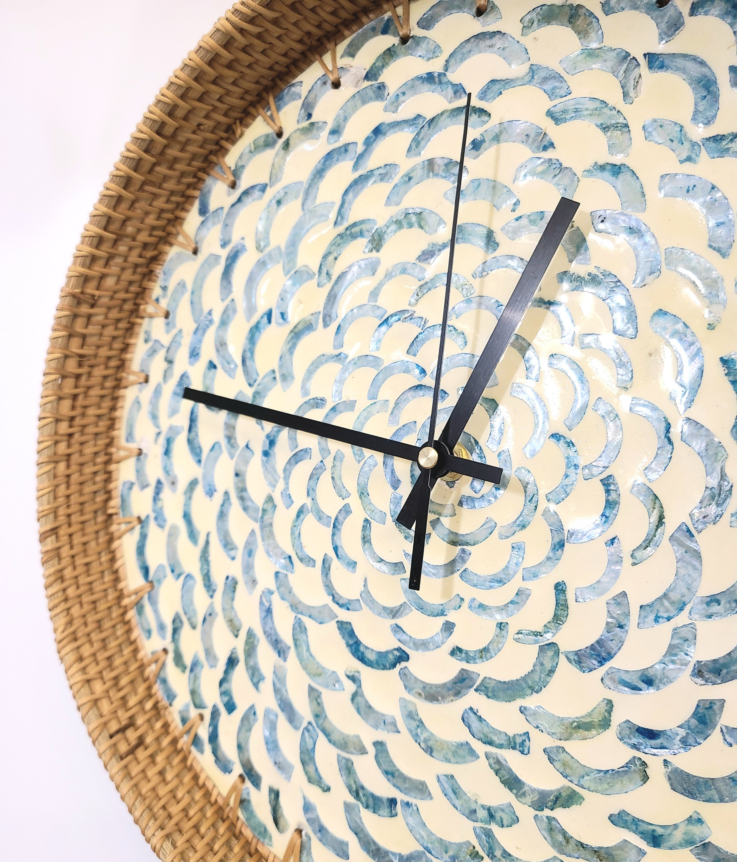 14inch Rattan Wall Clock Unique Cottagecore Clocks for Wall - Etsy