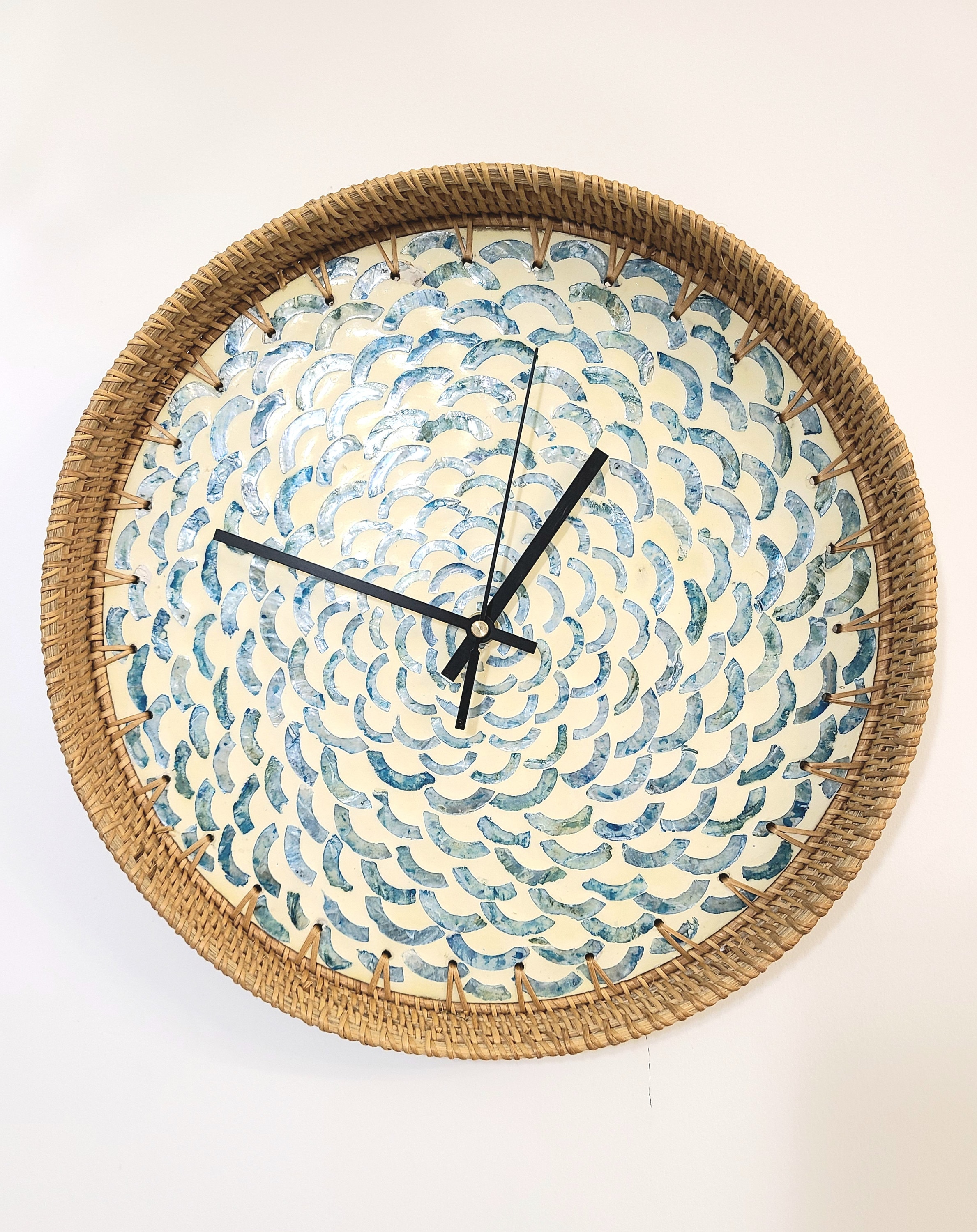 14inch Rattan Wall Clock Unique Cottagecore Clocks for Wall - Etsy