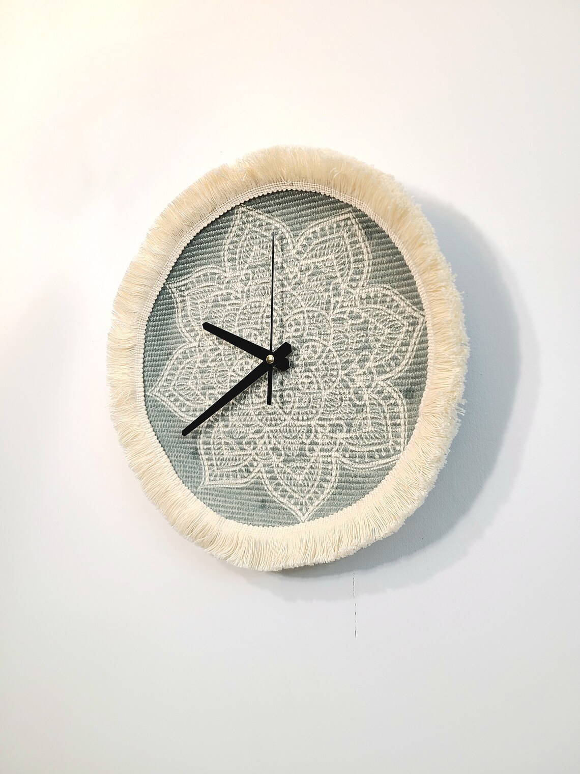 Boho Wall Clock Unique Macrame Modern Home Decor Rustic - Etsy