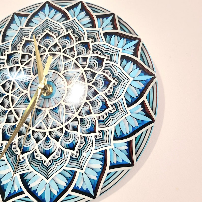 Modern Wall Clock - Boho Mandala Wall Art - Ceramics Clocks for Wall ...