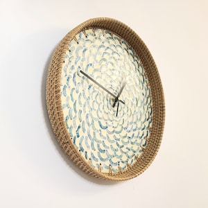 14inch Rattan Wall Clock Unique, Cottagecore Clocks for Wall ...